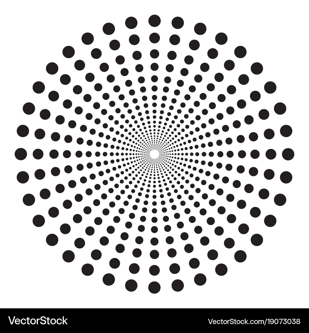 Abstract Radial Dot Pattern Royalty Free Vector Image