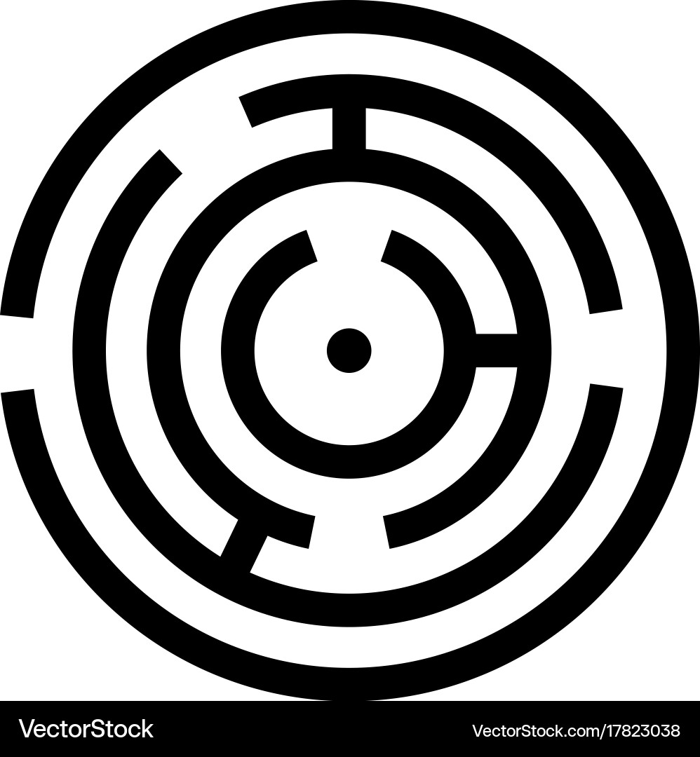 Circular Maze Icon Royalty Free Vector Image - VectorStock