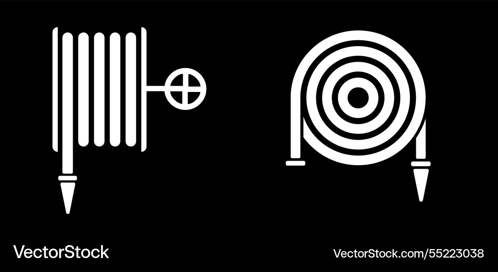 Fire hose reel firefighting equipment Royalty Free Vector