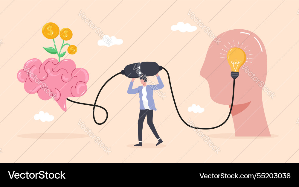 Growth mindset concept emphasizing positive Vector Image