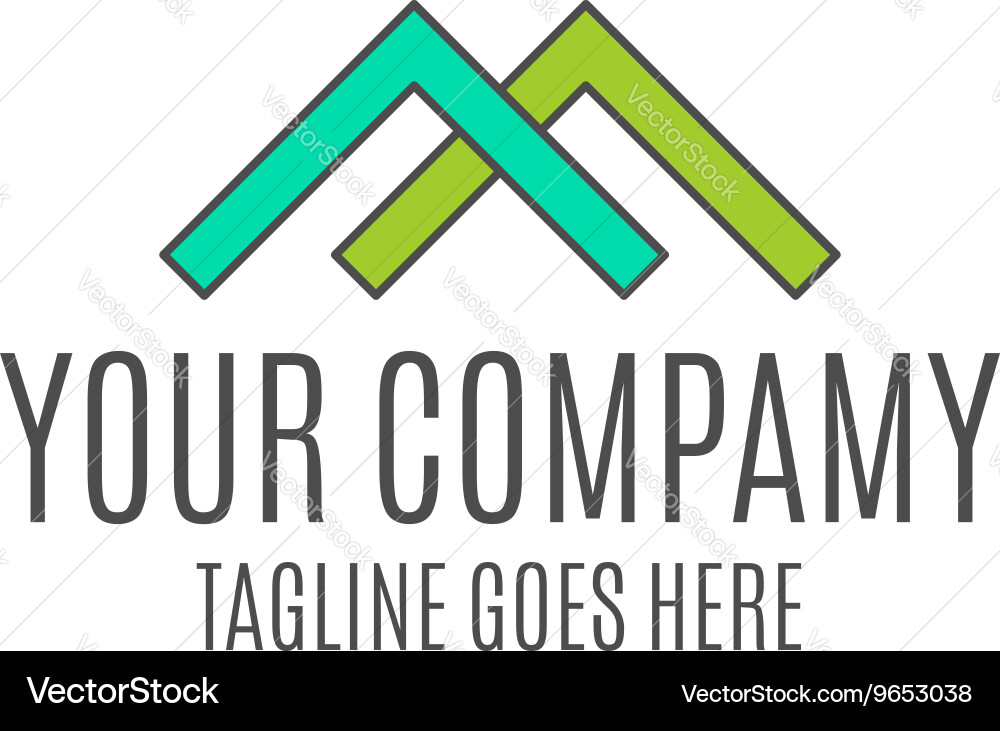 Real estate logo design realtor icon Royalty Free Vector