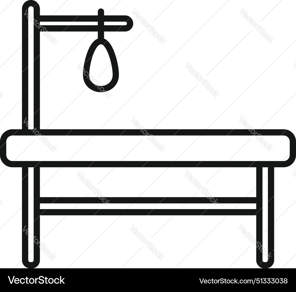 Simplified line drawing of a gallows suitable Vector Image