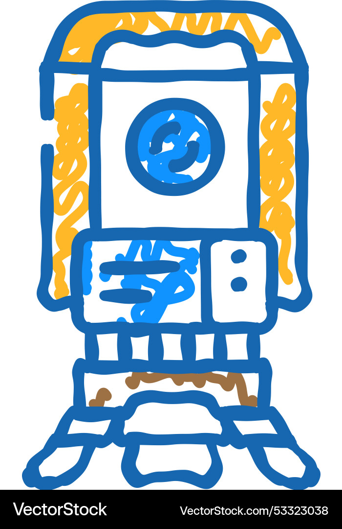 Surveying tools mining icon doodle Royalty Free Vector Image