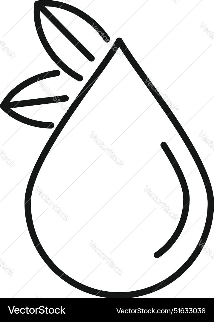 Water drop and leaves representing eco friendly Vector Image