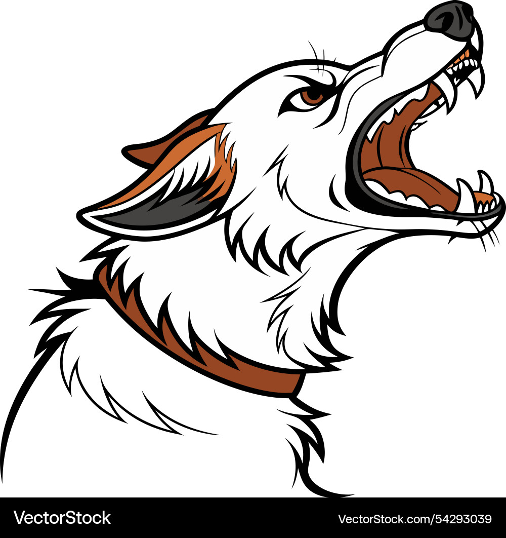 Angry canine dog 7 Royalty Free Vector Image - VectorStock