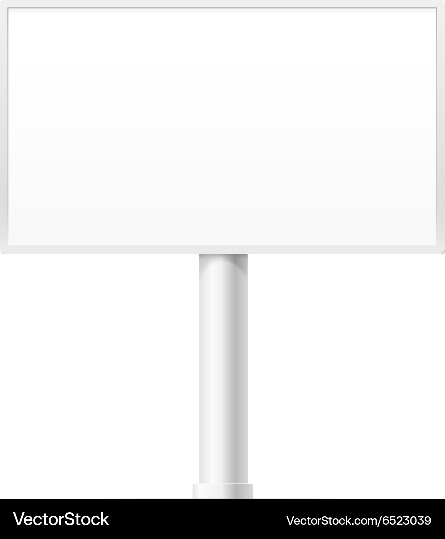 Blank urban advertising board template Royalty Free Vector
