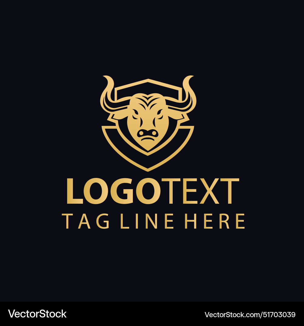 Bull logo Royalty Free Vector Image - VectorStock