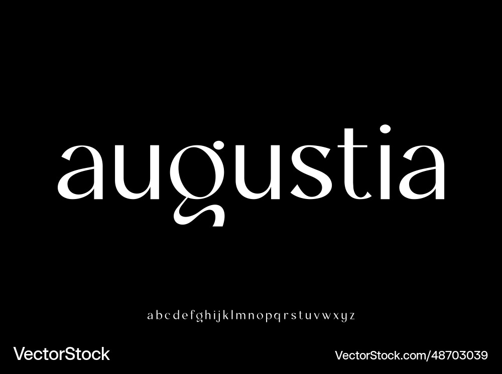 Chic and clean sans serif alphabet display font Vector Image