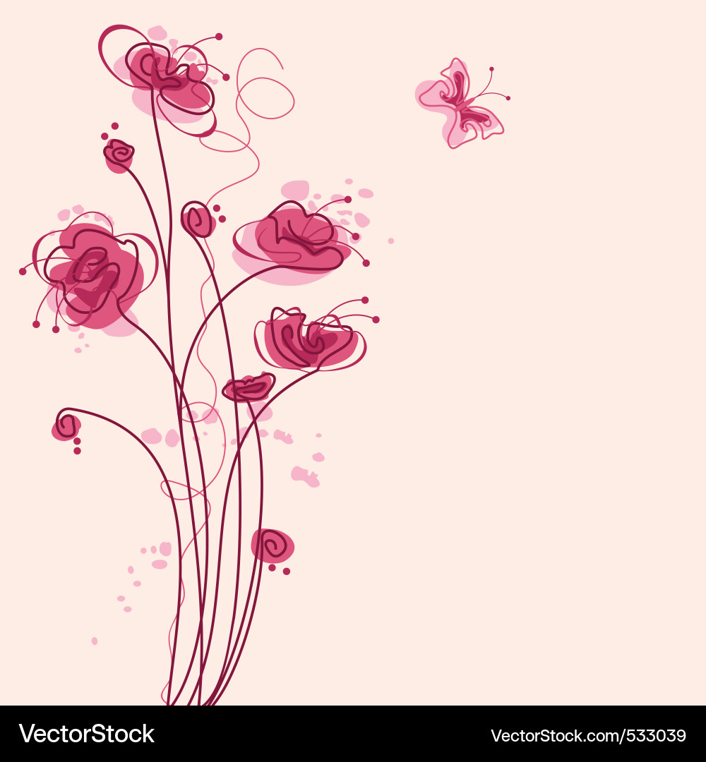 Flower background Royalty Free Vector Image - VectorStock