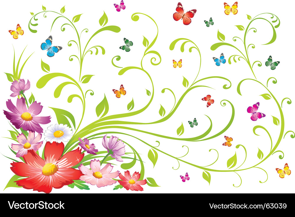 Flower background Royalty Free Vector Image - VectorStock