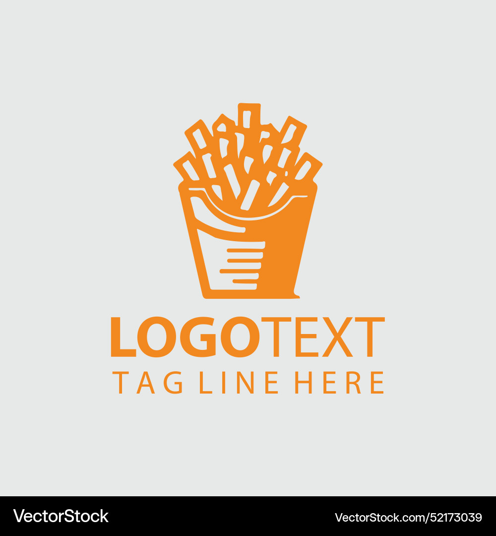 French fries logo Royalty Free Vector Image - VectorStock