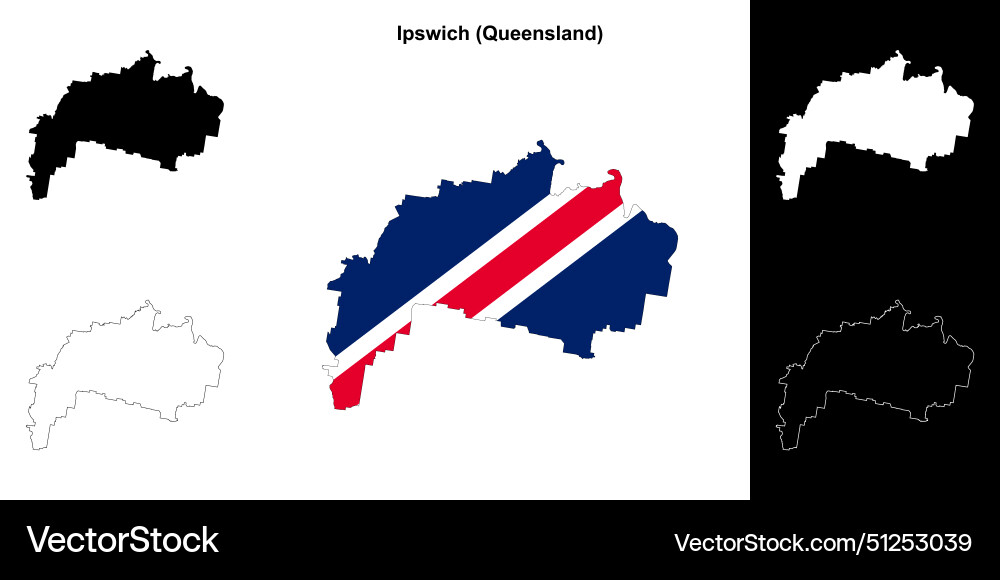 Ipswich outline map Royalty Free Vector Image - VectorStock