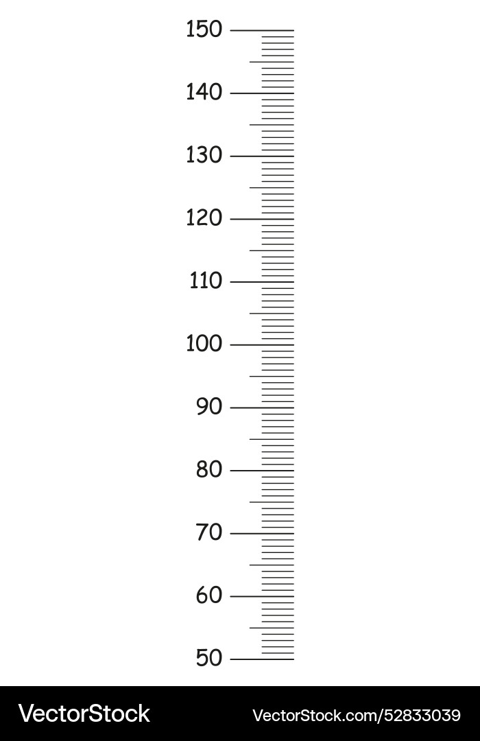 Kids height chart from 50 to 150 centimeters Vector Image