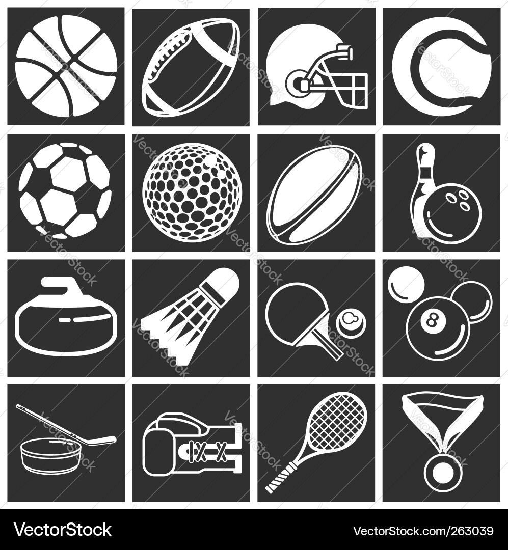 Sports icon set Royalty Free Vector Image - VectorStock