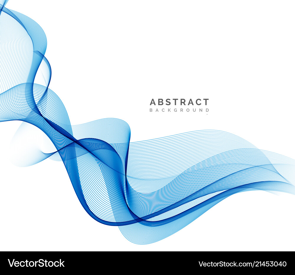 Abstract background blue wavy Royalty Free Vector Image