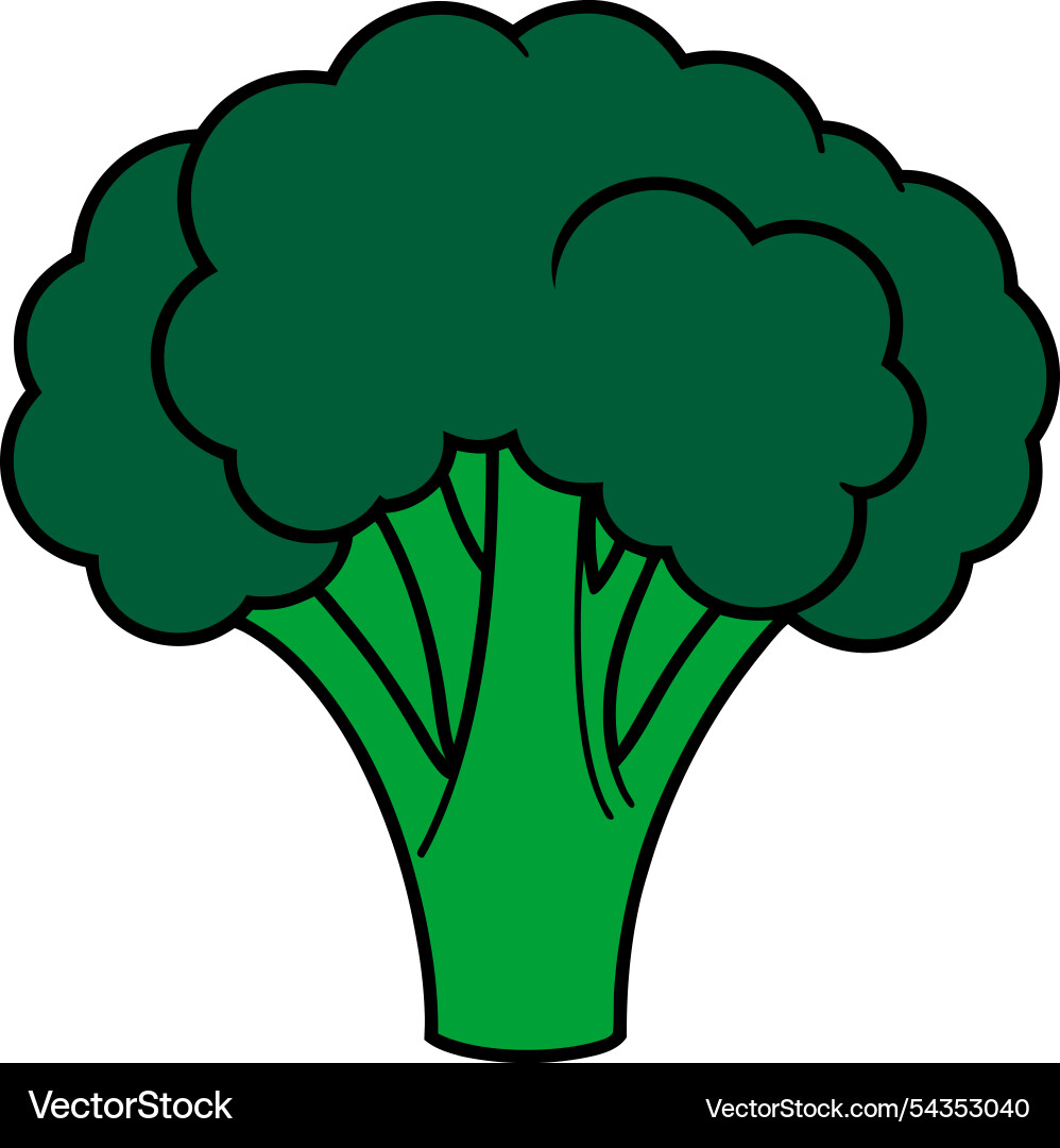 Broccoli art Royalty Free Vector Image - VectorStock