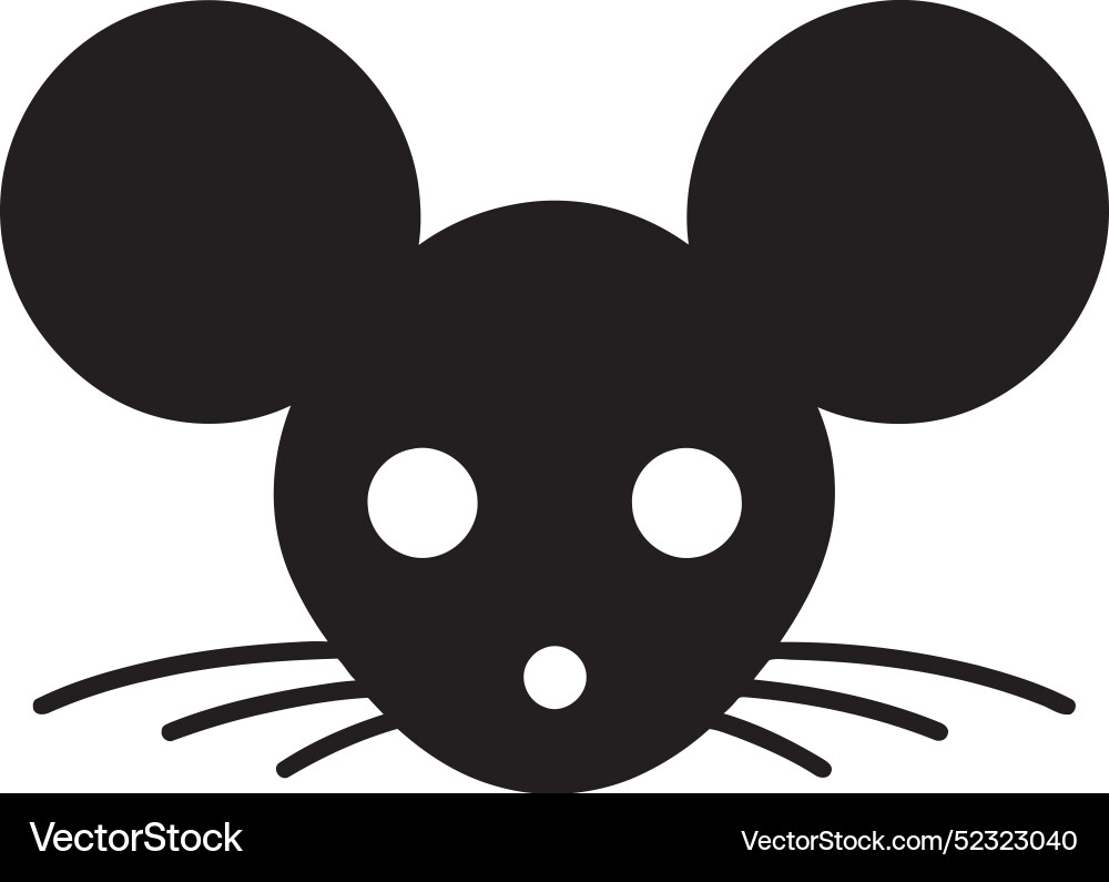 Graphite glimpse mouse in black rat serenade Vector Image