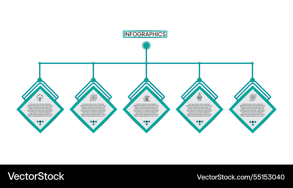 Infographic data visualization circle Royalty Free Vector