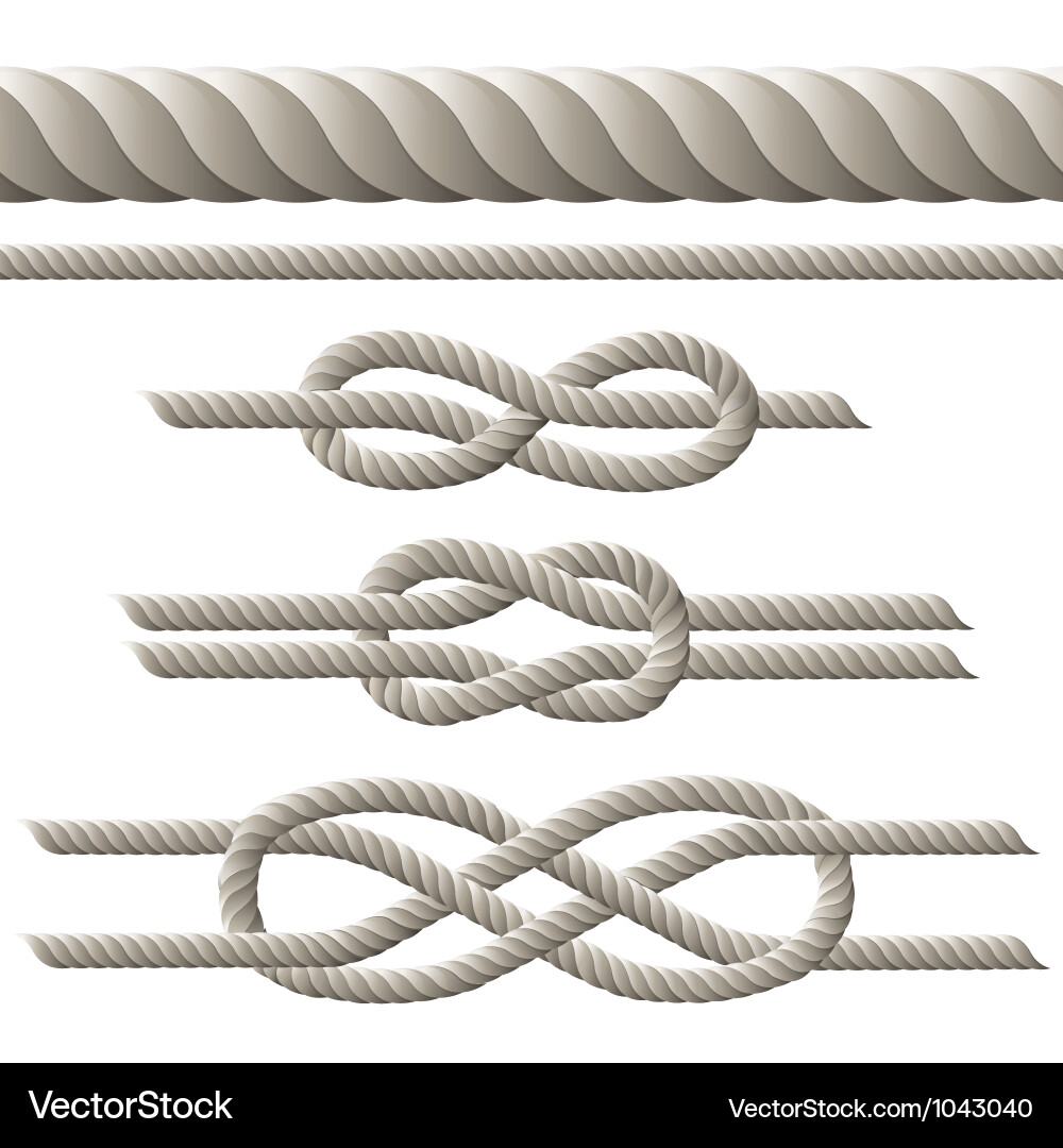 Rope set Royalty Free Vector Image - VectorStock