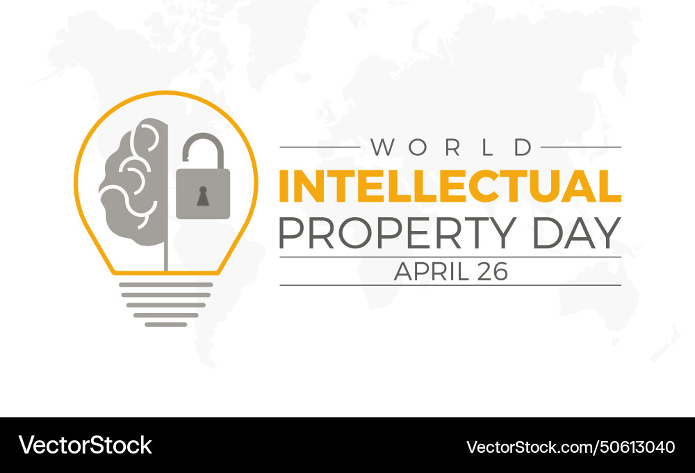 World intellectual property day observed every Vector Image
