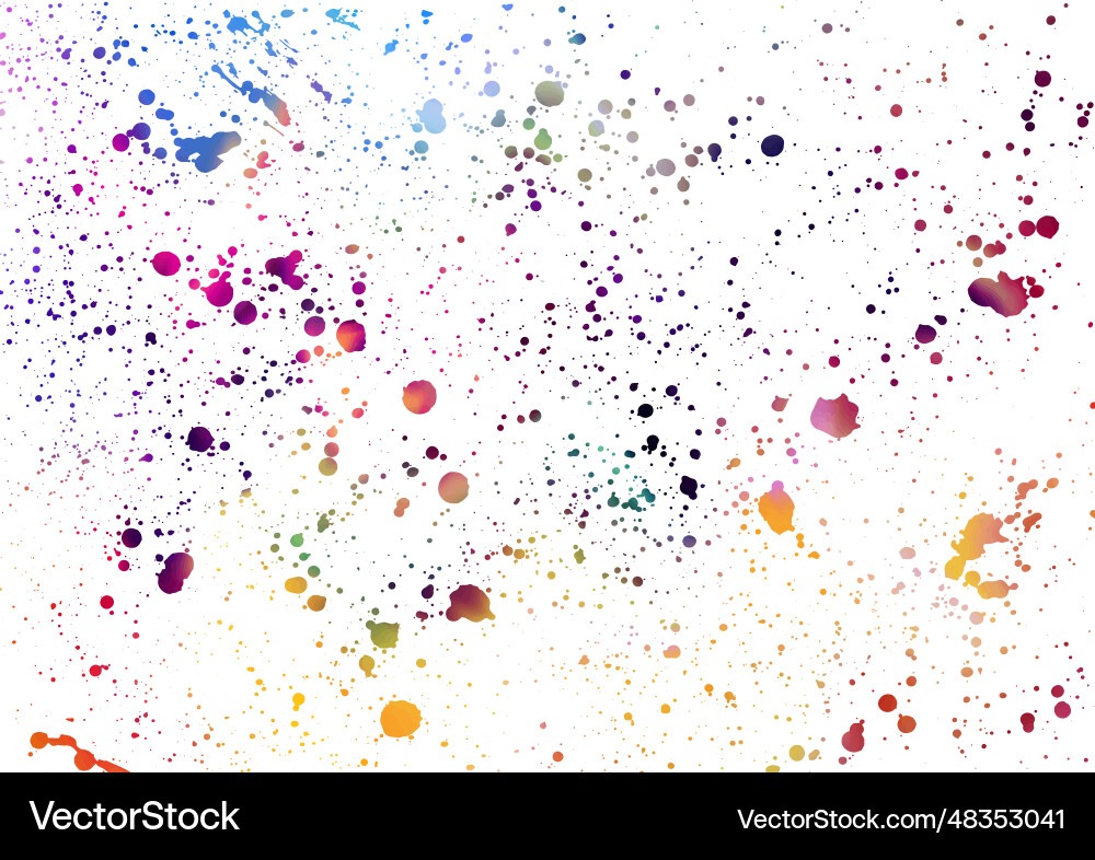 Abstract splatter color on white background Vector Image