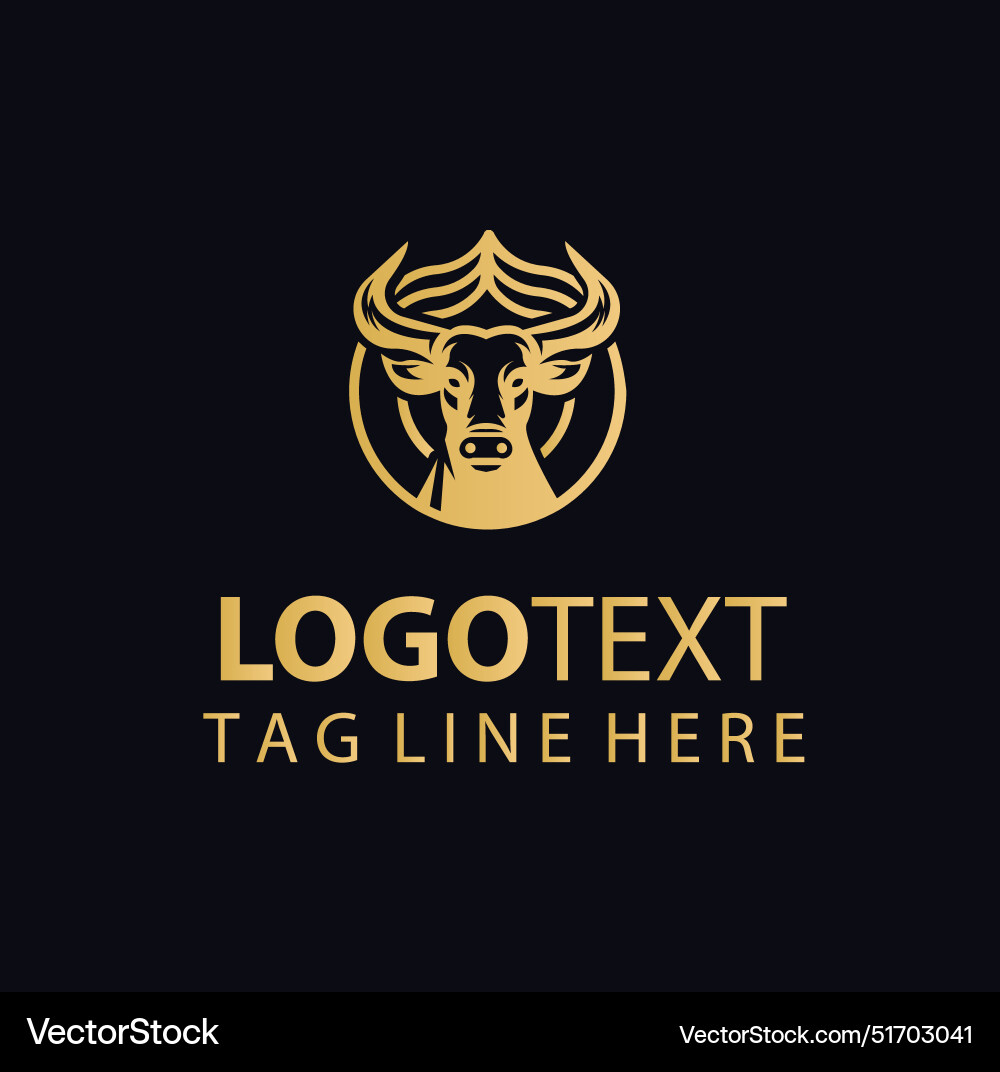 Bull logo Royalty Free Vector Image - VectorStock