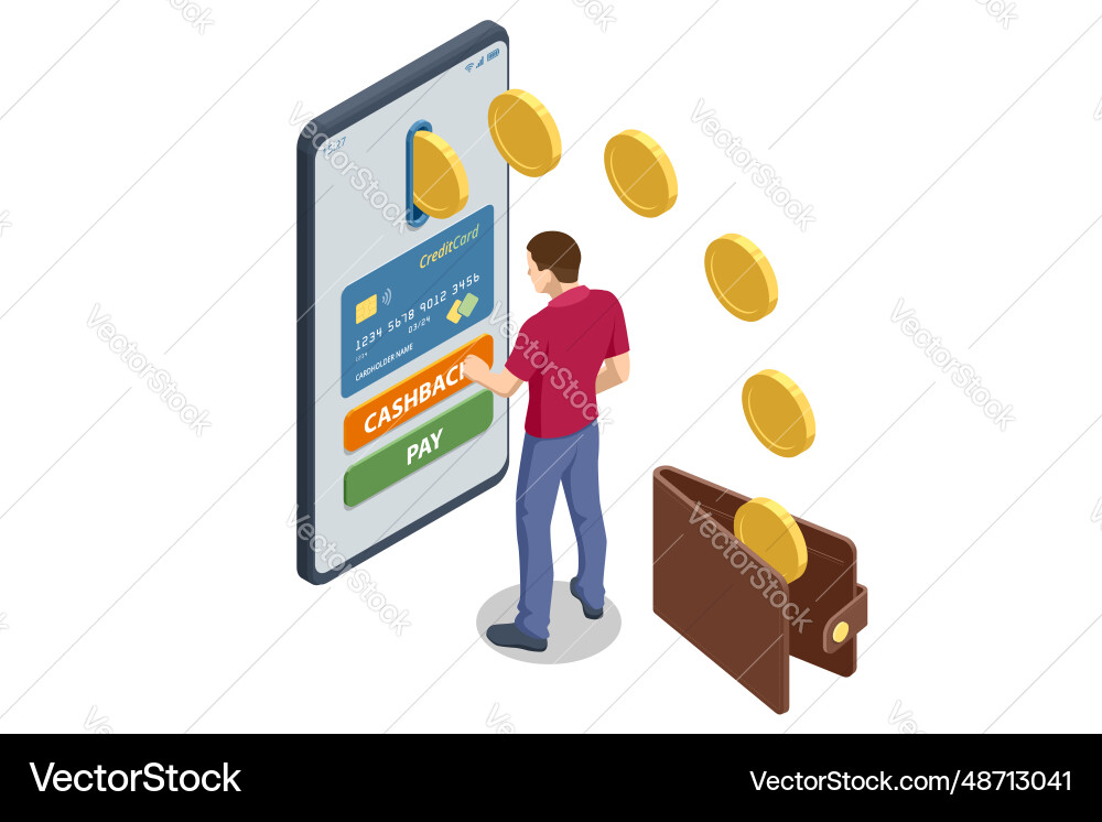 Cash back service financial payment label Vector Image