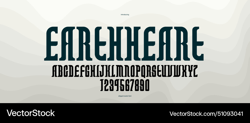 Classic style serif display font for logos and Vector Image