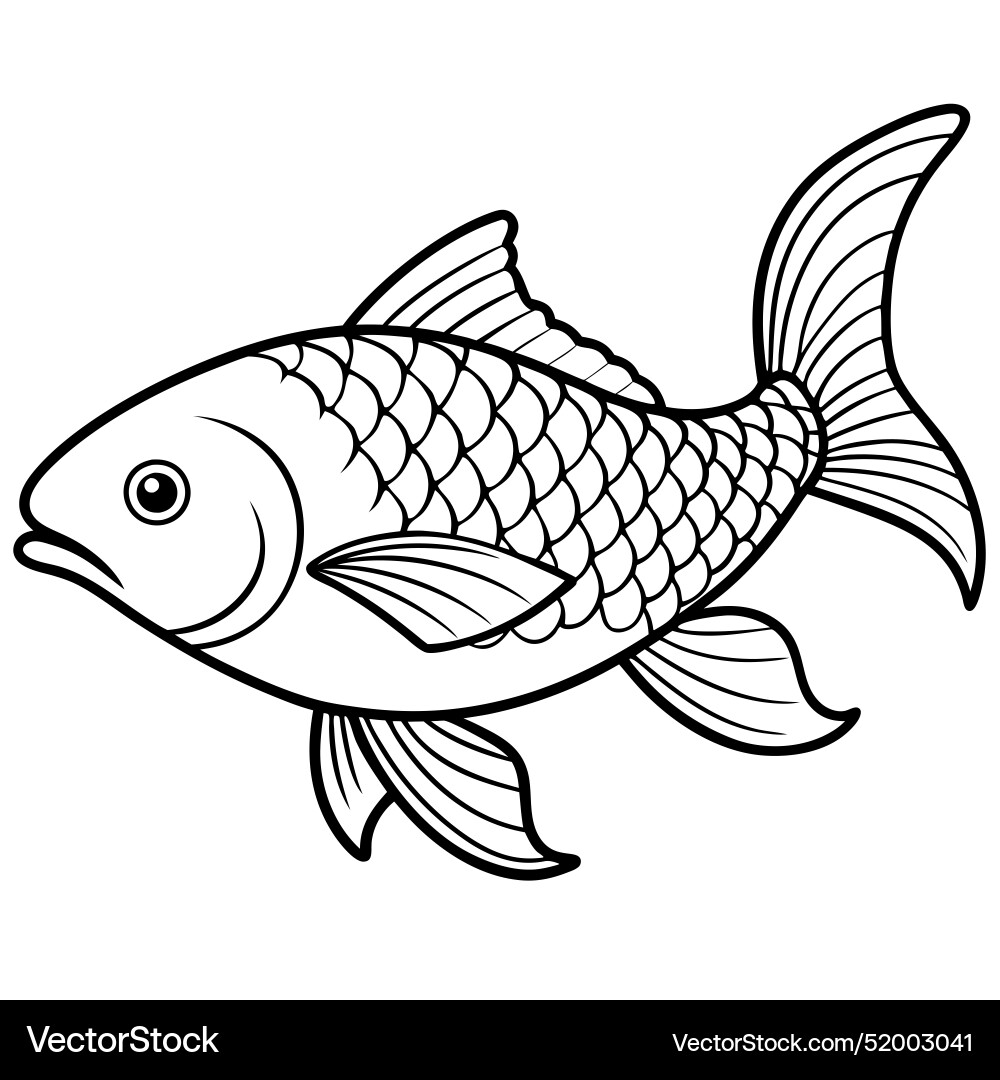 Common carp fish flies icon Royalty Free Vector Image