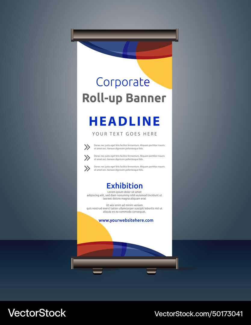 Corporate Roll-Up Banner Display Royalty Free Vector Image