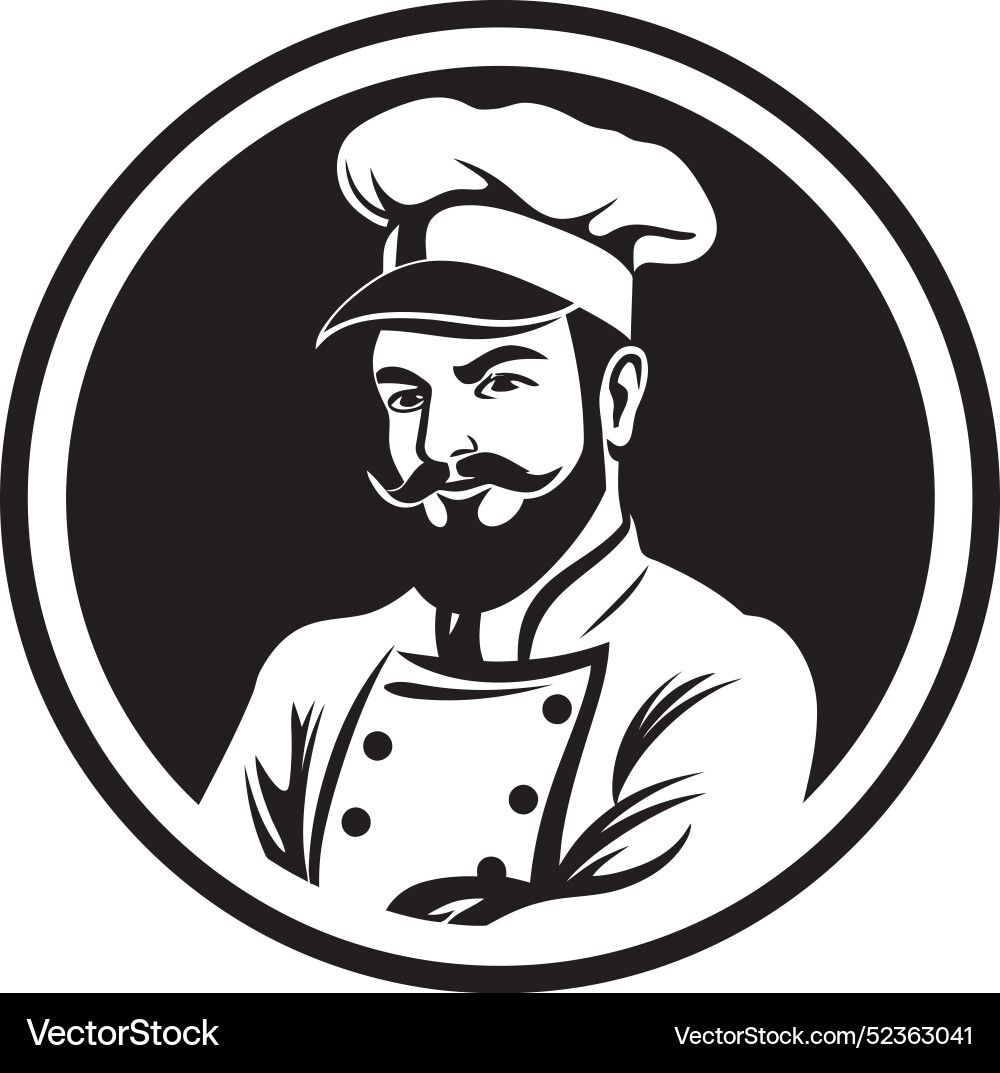 Hand drawn style chef artchef cartoon Royalty Free Vector