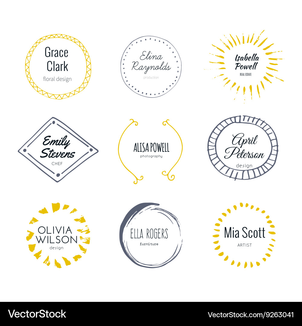 Handdrawn logo Royalty Free Vector Image - VectorStock