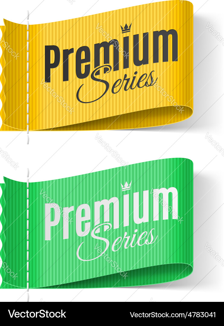 Labels premium series Royalty Free Vector Image