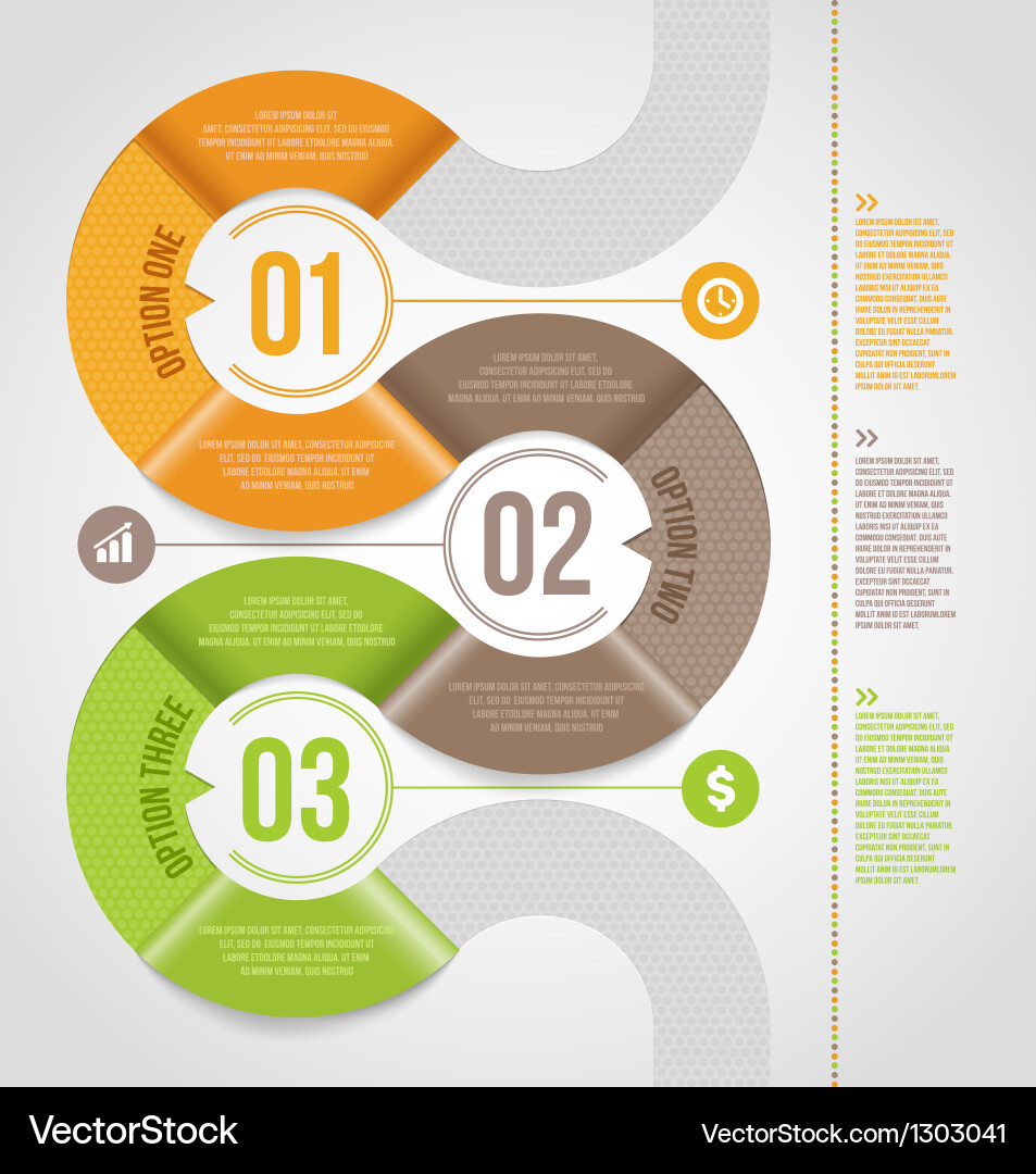 Numbered Paper Infographic Template Royalty Free Vector