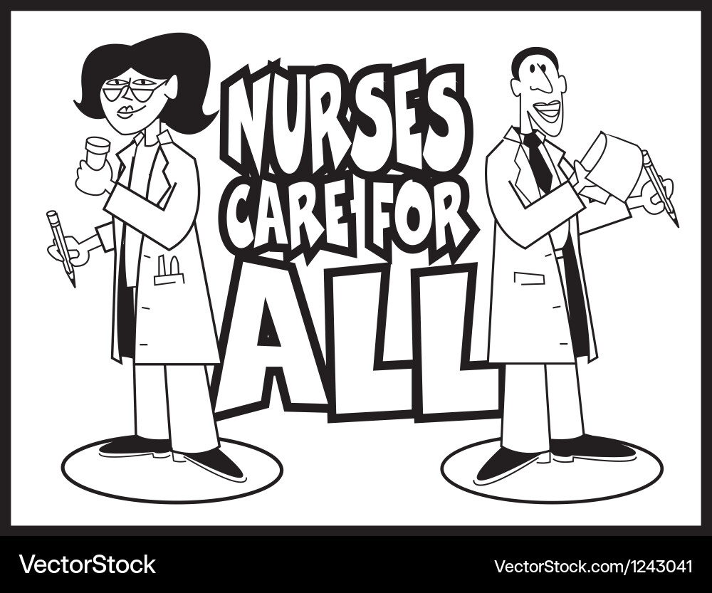 Nurse healthcare comic Royalty Free Vector Image