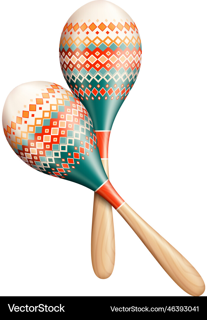 Realistic maracas Royalty Free Vector Image - VectorStock