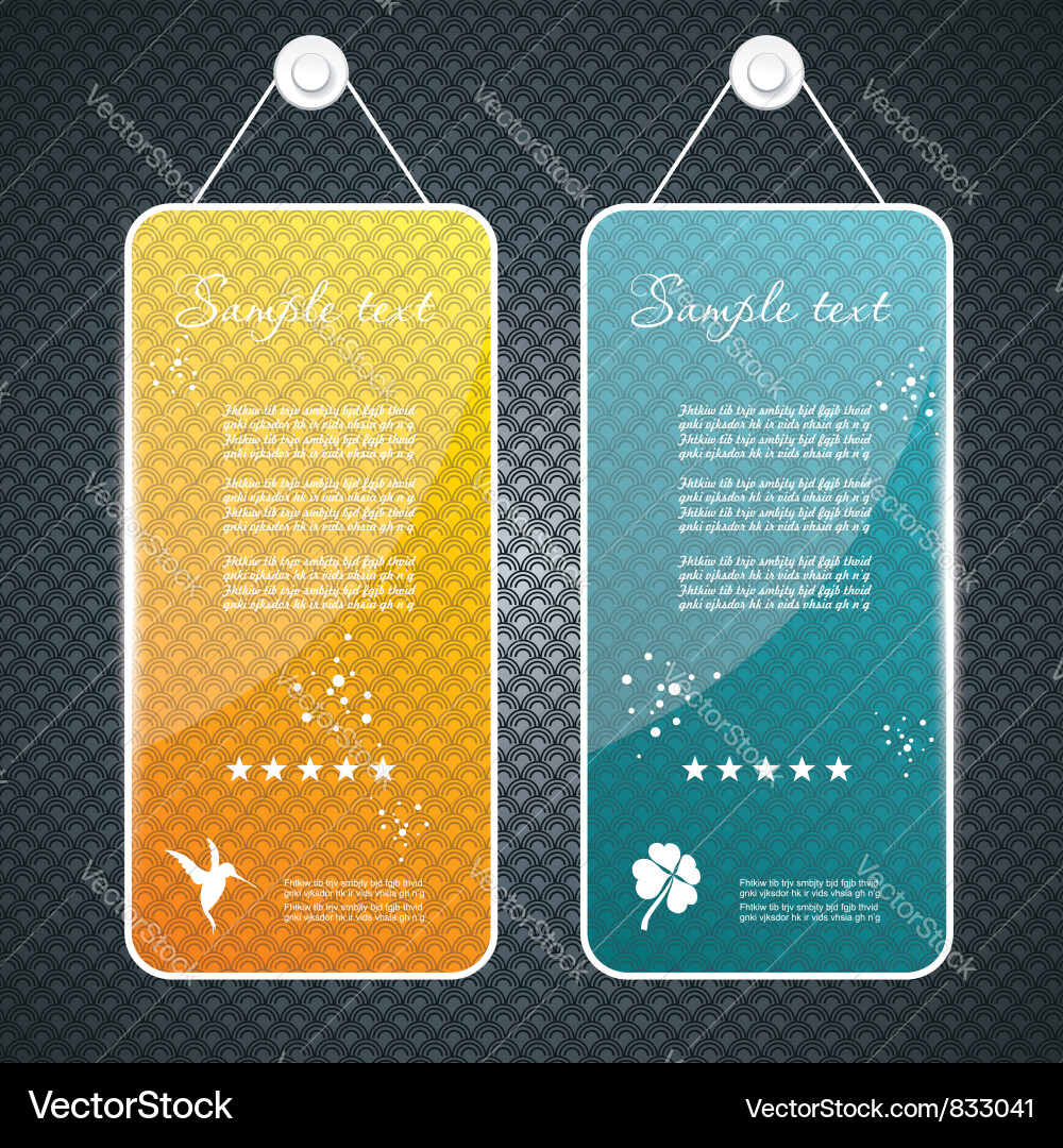 Transparent glass banners Royalty Free Vector Image