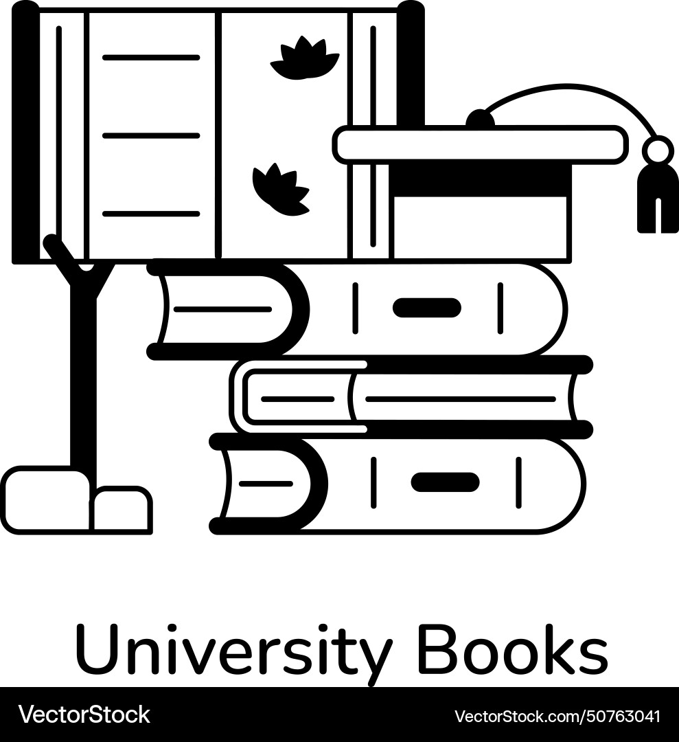 University books Royalty Free Vector Image - VectorStock