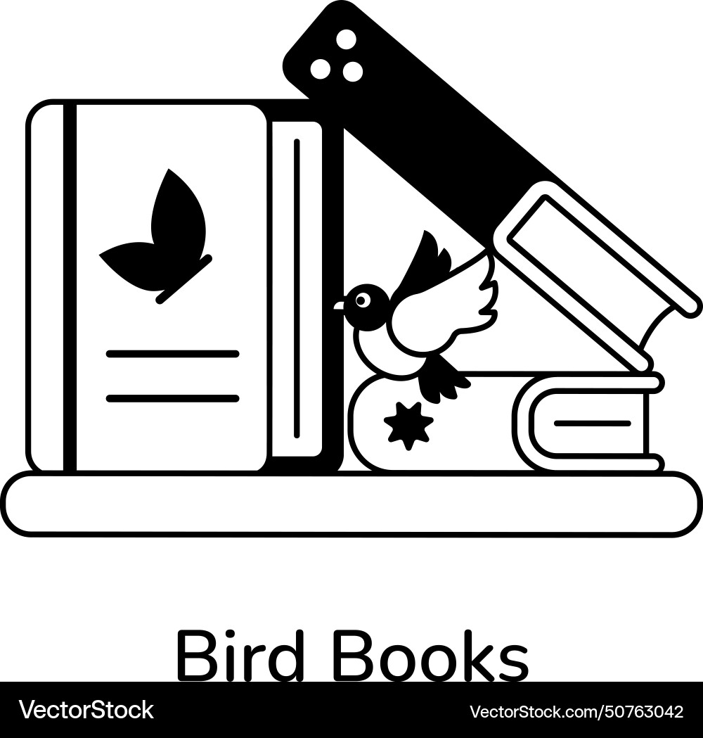 Bird books Royalty Free Vector Image - VectorStock