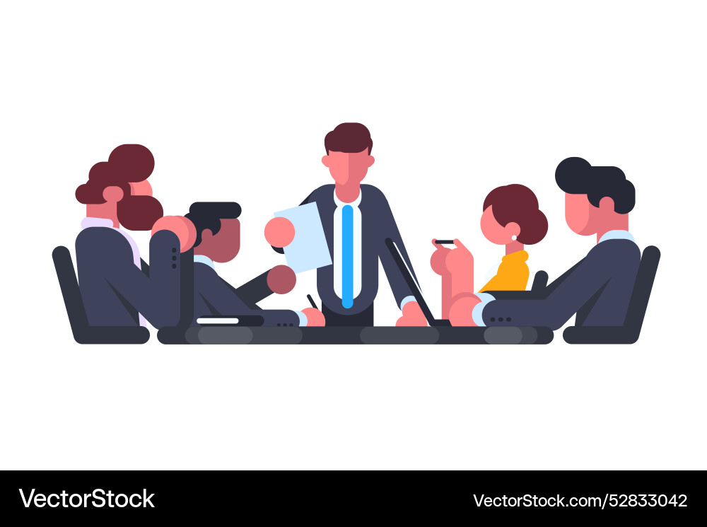 Business team meeting Royalty Free Vector Image