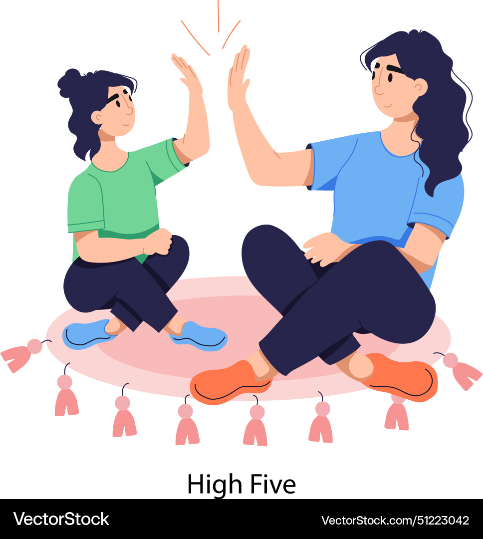 High five Royalty Free Vector Image - VectorStock