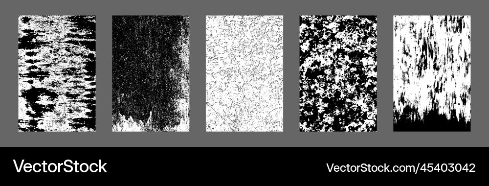 Set of distressed black texture Royalty Free Vector Image