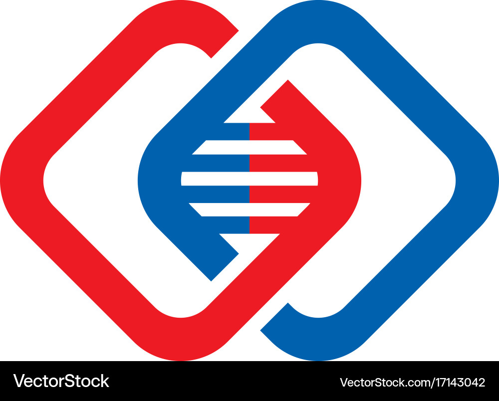 Square connection logo Royalty Free Vector Image