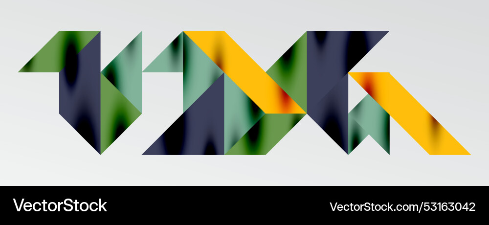 Tech minimal overlapping triangle shapes elements Vector Image