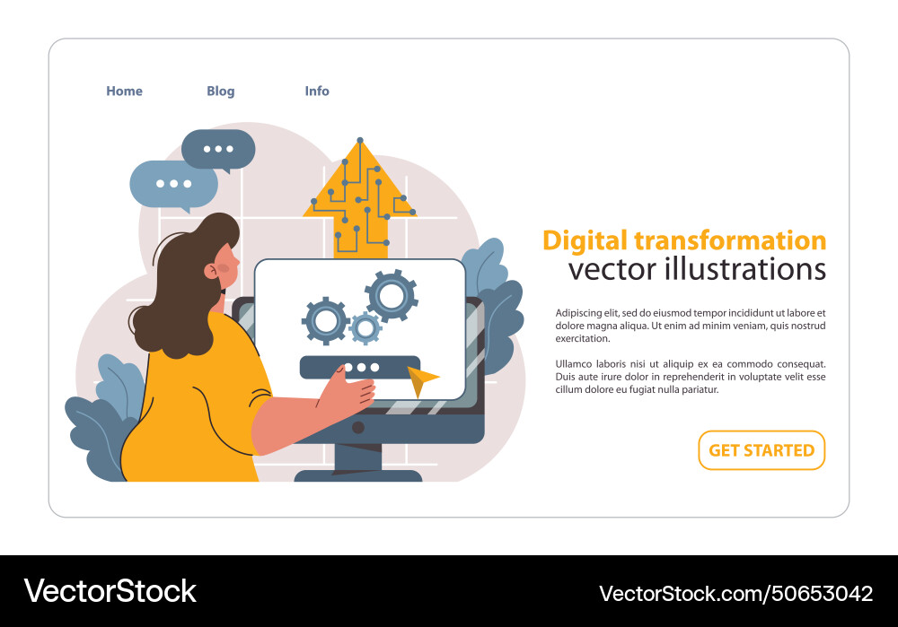 Technological innovations digital progress Vector Image