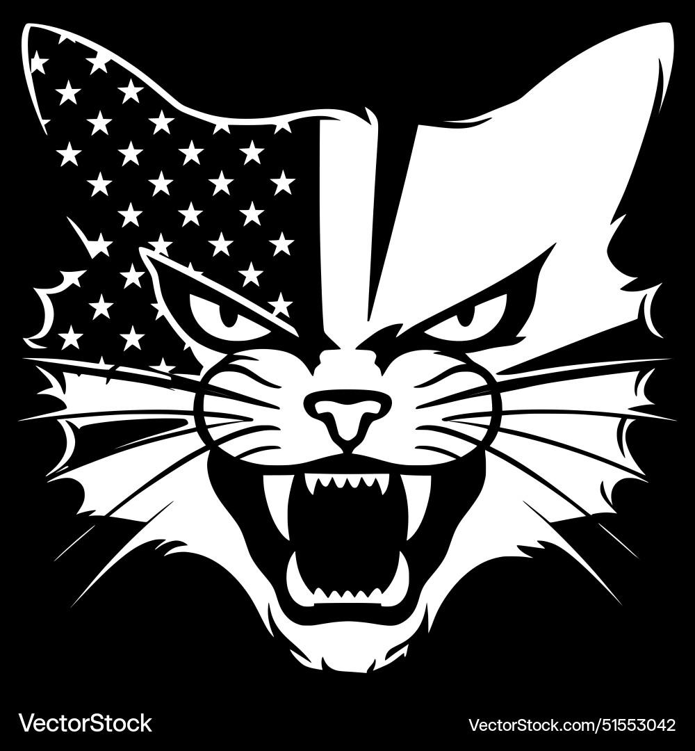 Usa flag cat Royalty Free Vector Image - VectorStock