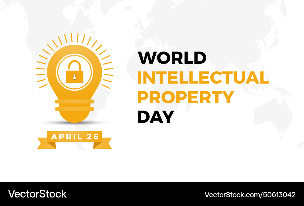 World intellectual property day observed every Vector Image
