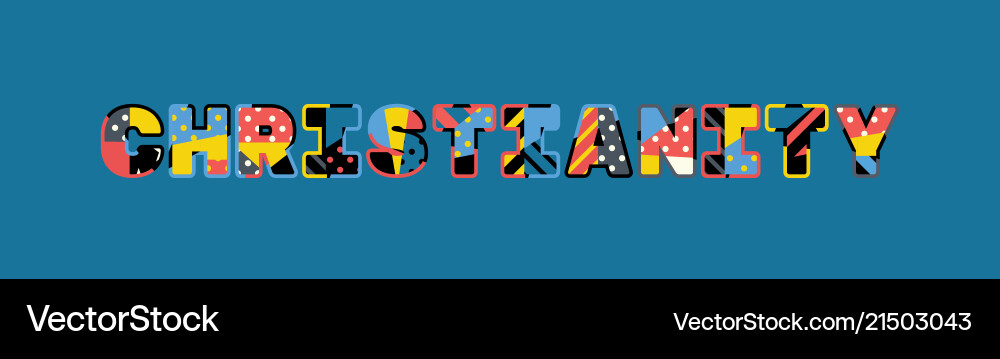 Christianity concept word art Royalty Free Vector Image