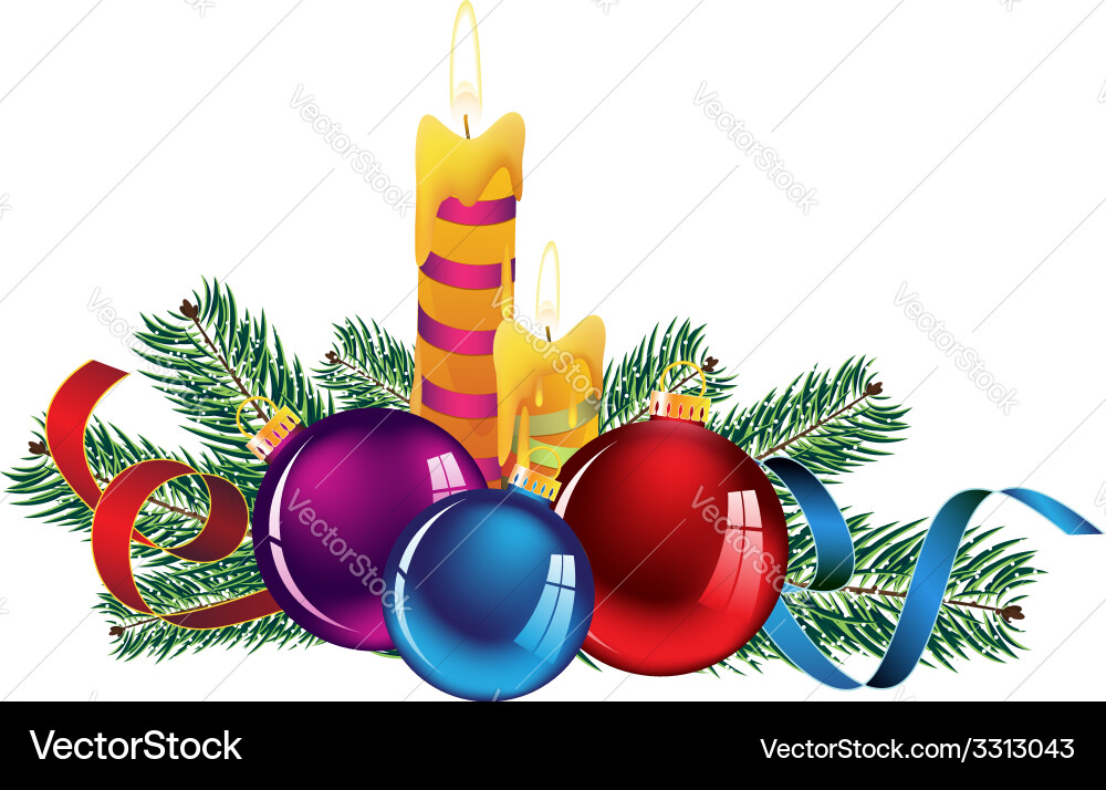 Christmas composition Royalty Free Vector Image