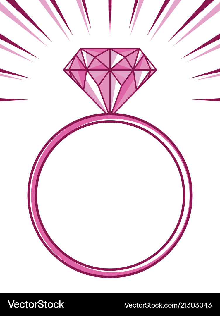Elegant Diamond Ring Royalty Free Vector Image